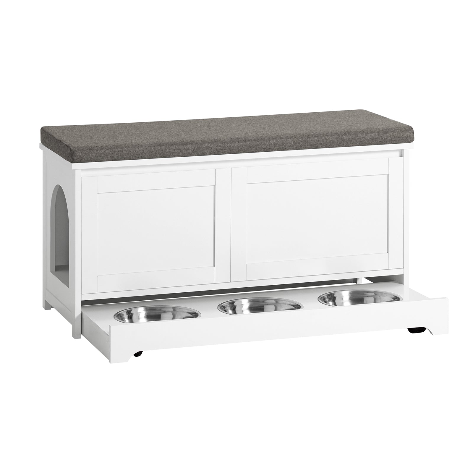 SoBuy FSR136-W Kattenhuis, Katten Bench, Kattenbak Kast, kattenbakkast ...